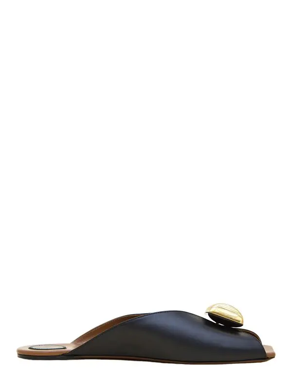 Alexis Romy Flat Sandal - Black