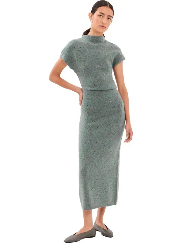 Proenza Schouler Abie Donegal Knit Dress - Black Multi