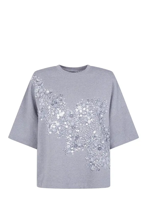 Essentiel Antwerp Kalani Short Sleeve Sweater - Gray