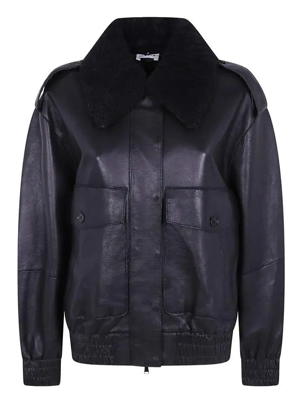P.a.r.o.s.h Macio Leather Jacket - Brown