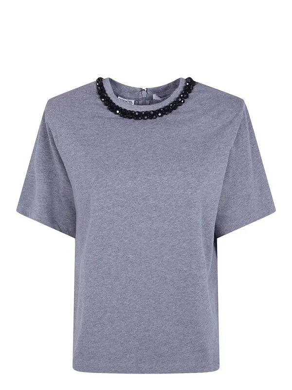 Essentiel Antwerp Kardinal Shoulderpad T-shirt - Gray