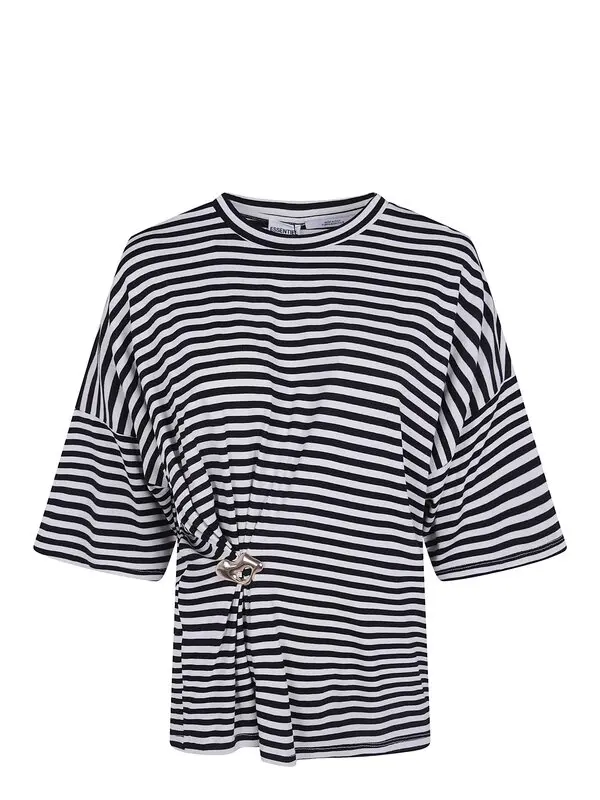 Essentiel Antwerp Striped Kriss T-shirt - Black