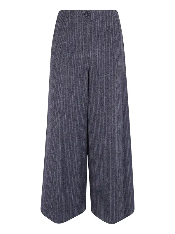 Paul Smith Polyester Blend Pleated Trousers - Gray