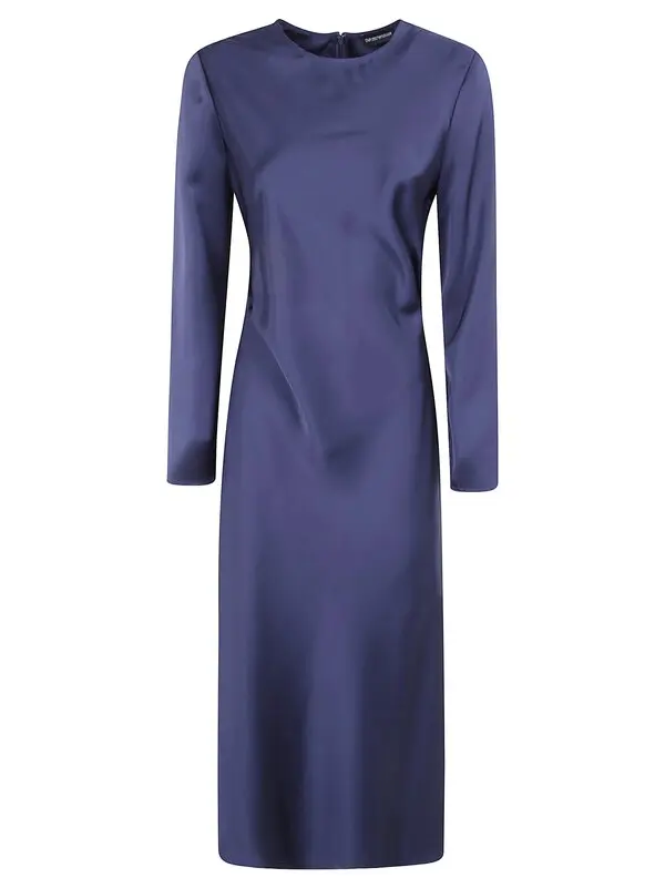 Emporio Armani Long Sleeve Storm Dress - Blue