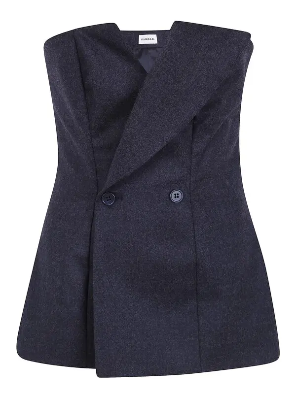P.a.r.o.s.h Ludy Wool Gilet - Gray