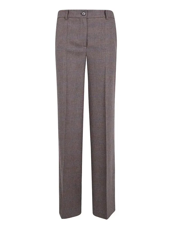 P.a.r.o.s.h Riley Checkered Trousers - Brown