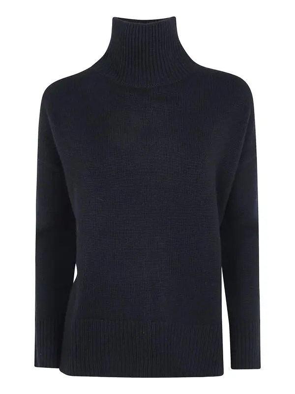 KUJTEN Ulla Cashmere Turtleneck Sweater - Black