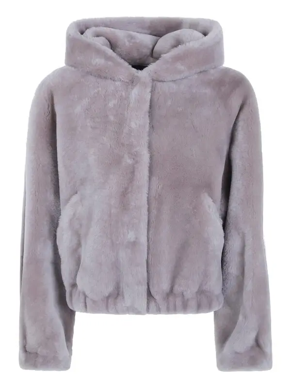 BLANCHA Merino Shearling Jacket - Gray