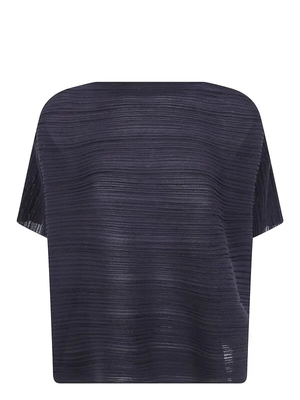 PLEATS PLEASE Paper Bounce Knit Shirt - Black