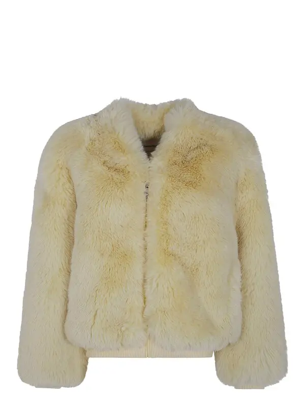 THE FRANKIE SHOP Senna Faux Fur Jacket - Yellow