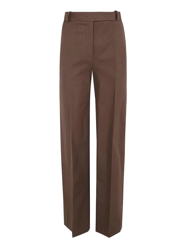 JOSEPH Stretch Gabardine Yukio Trousers - Brown