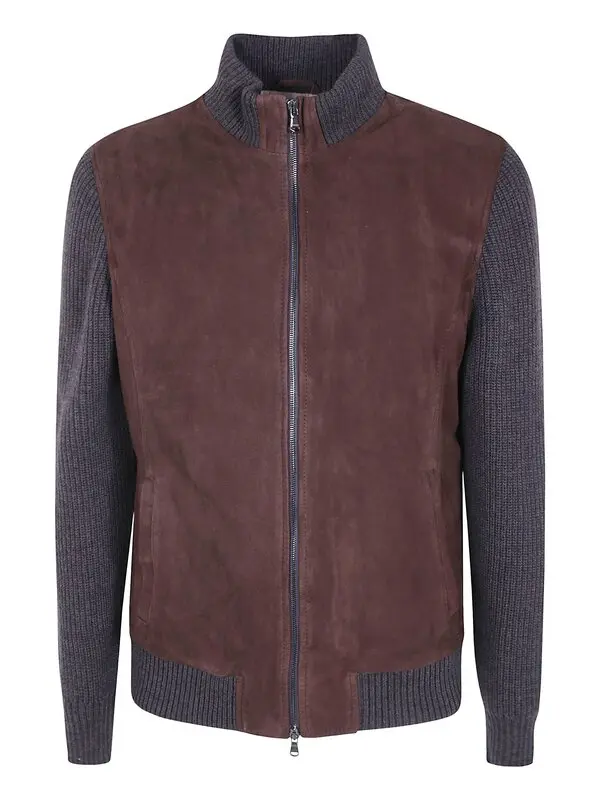 BARBA NAPOLI Jacket Leather "lamb - Brown