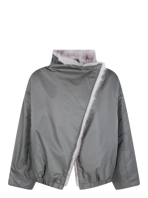 THE FRANKIE SHOP Vera Reversible Faux Fur Coat - Beige