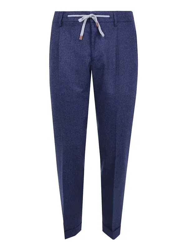 BARBA NAPOLI Chino Trousers Wool "roma - Blue