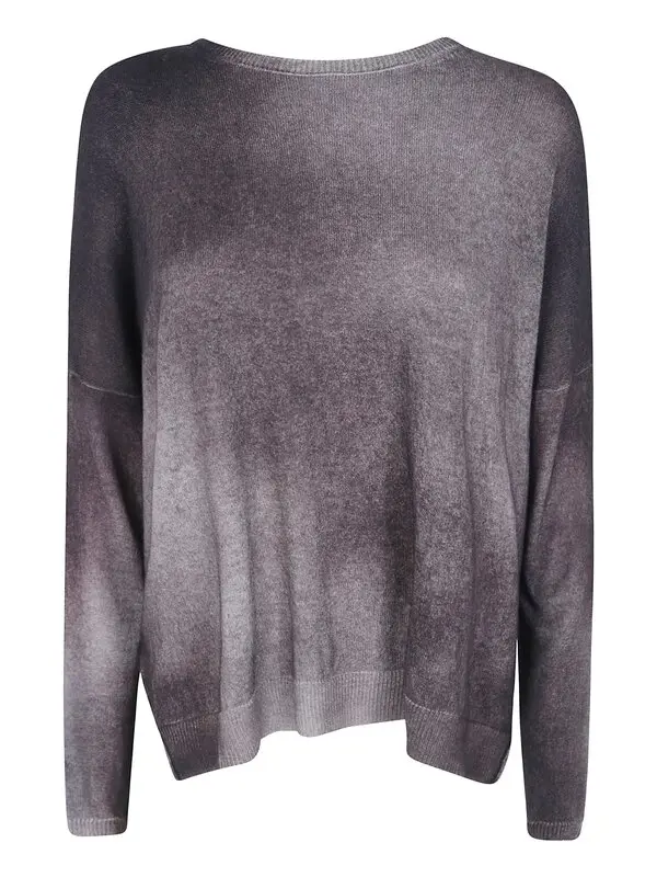 Avant Toi Cashmere Boat Neck Oversized Pullover - Gray