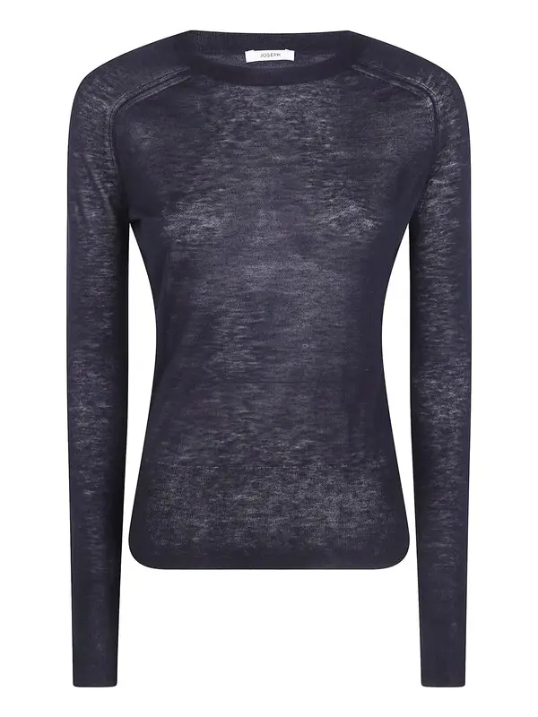 JOSEPH Cashmere Round Neck Sweater - Black