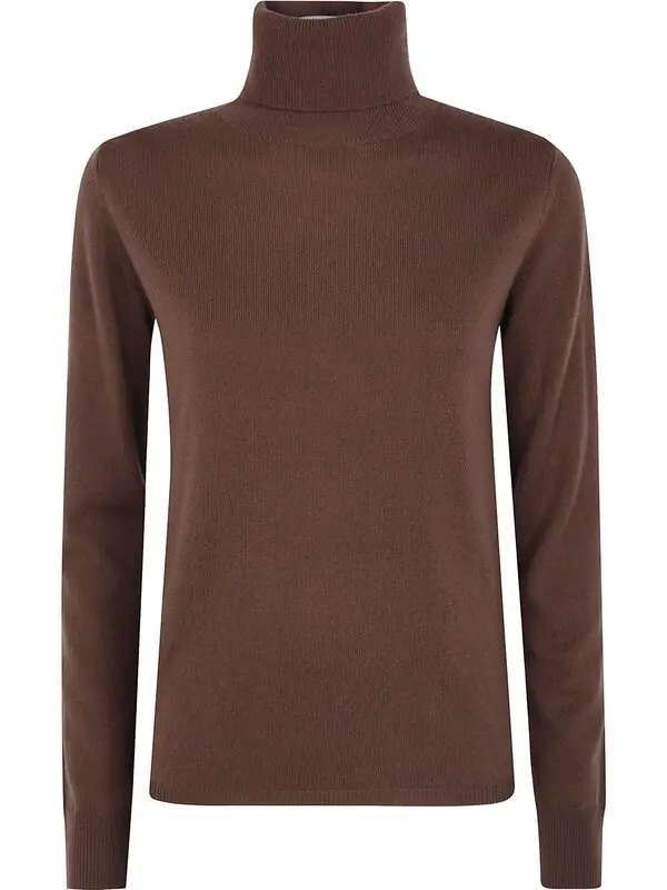 Max Mara Wool Cashmere Blend Turtleneck Sweater - Brown