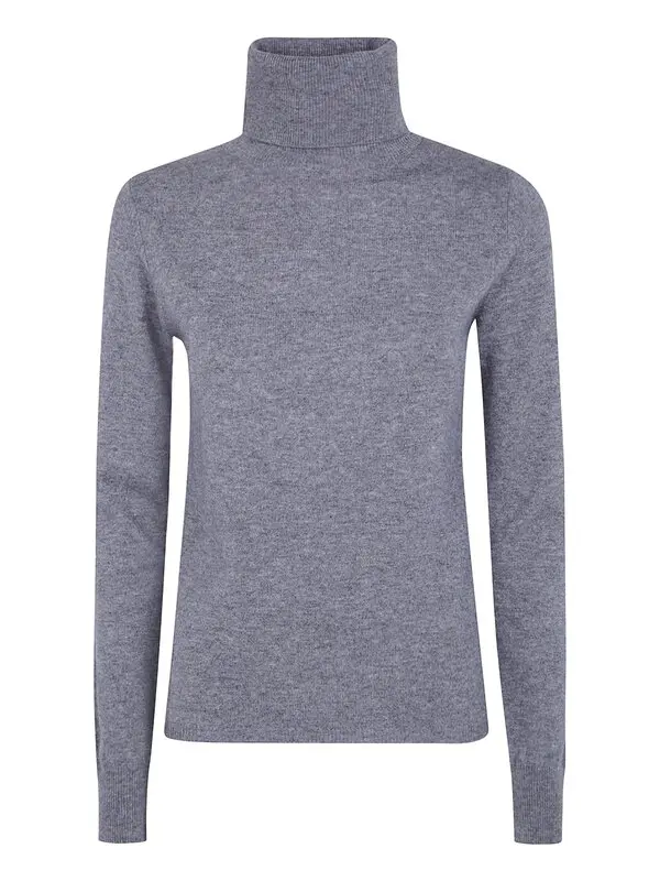 Max Mara Wool Cashmere Blend Turtleneck Sweater - Gray