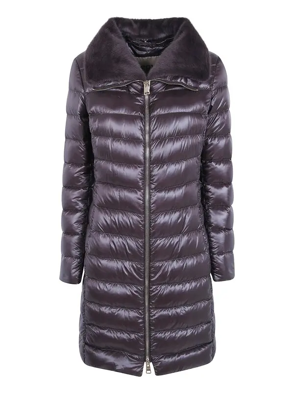 Herno Elisa Long Jacket - Brown