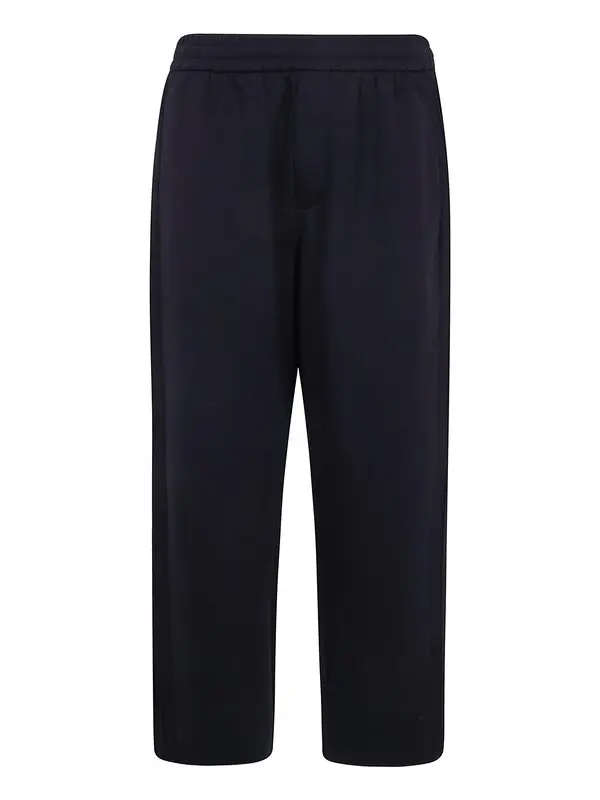 Emporio Armani Pants Wide Leg "track Wide Leg Trousers - Black