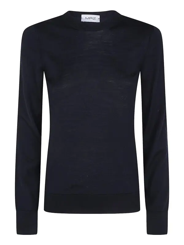 MRZ Long Sleeves Round Neck T-shirt - Black