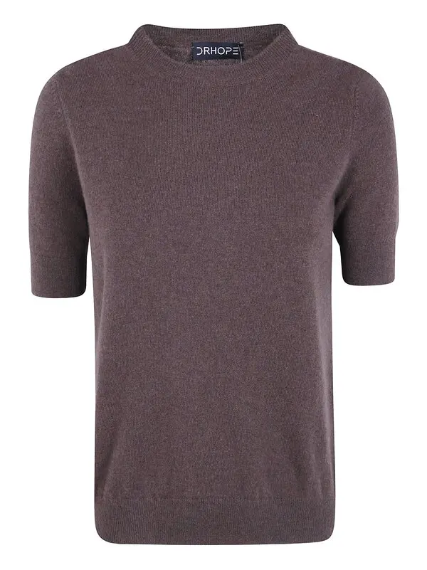 DRHOPE Essential Cashmere T-shirt - Brown