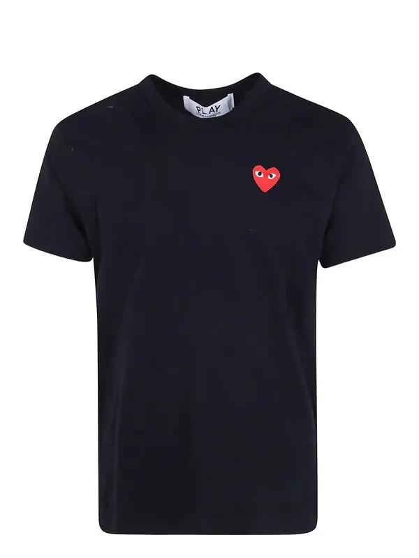 Play Comme Des Garcon Red Emblem T-shirt - Black