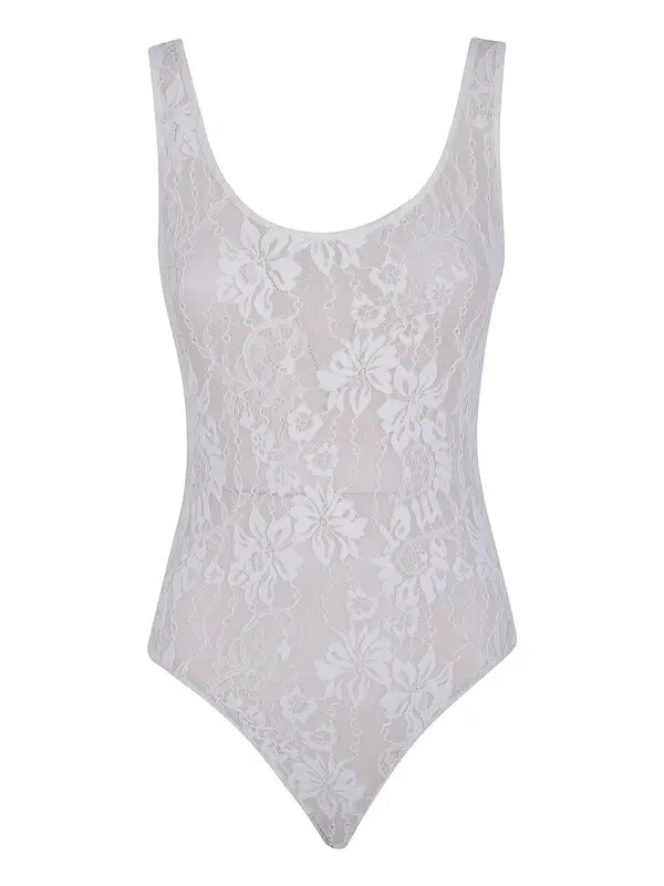 Zimmermann Lace Scoop Body - Beige
