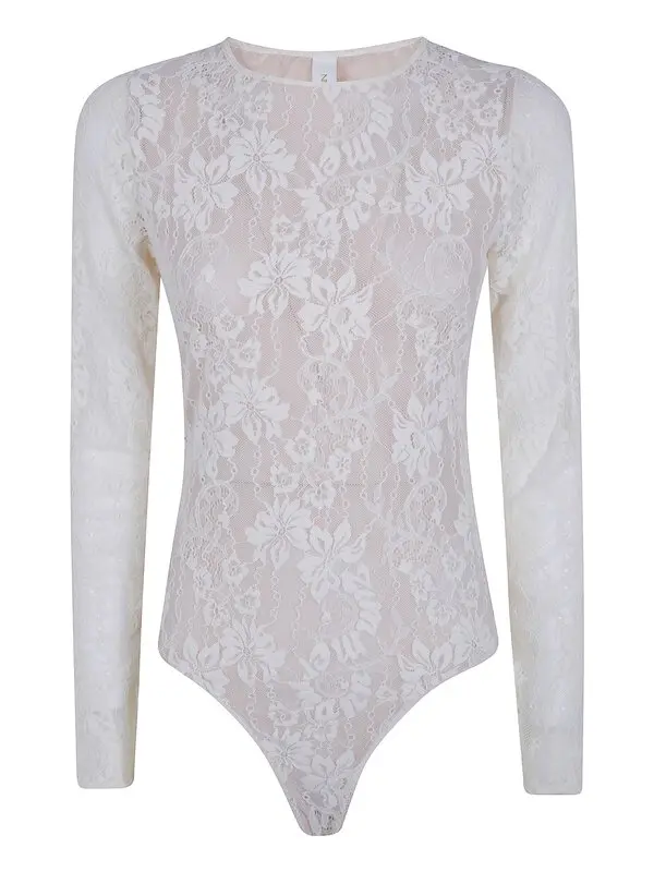 Zimmermann Long Sleeve Lace Body - Beige