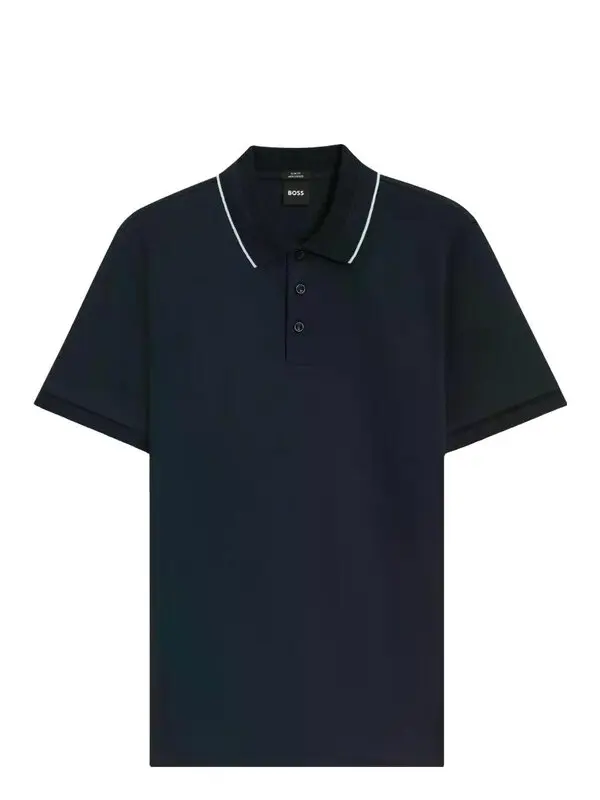 BOSS Mercerised Slim-fit Polo Shirt - Blue