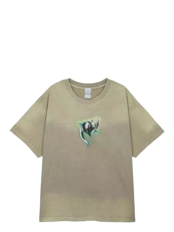 PROTOCOL INDEX Washed Graphic-print T-shirt - Green