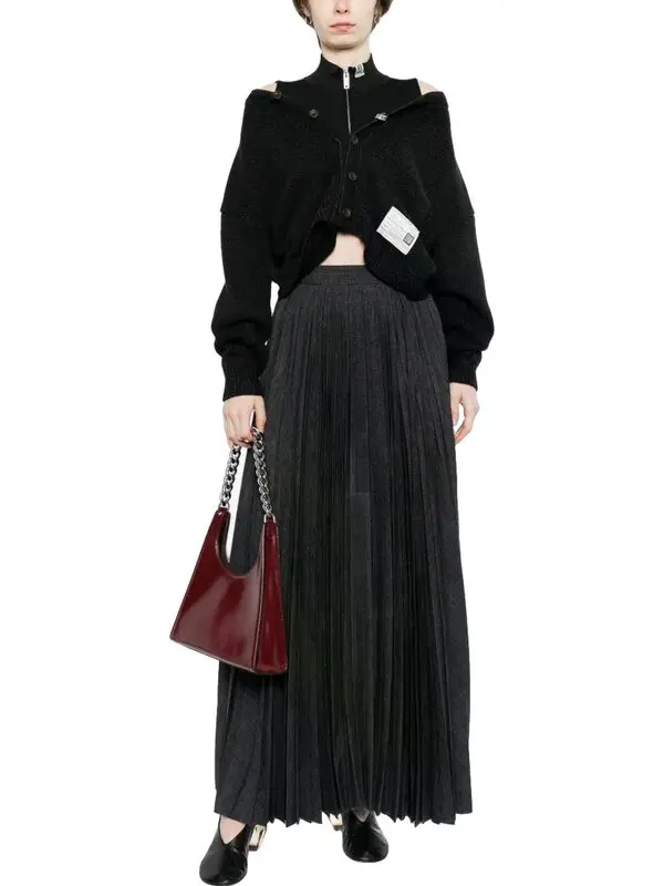 Mihara Yasuhiro Pleated Maxi Skirt - Grey