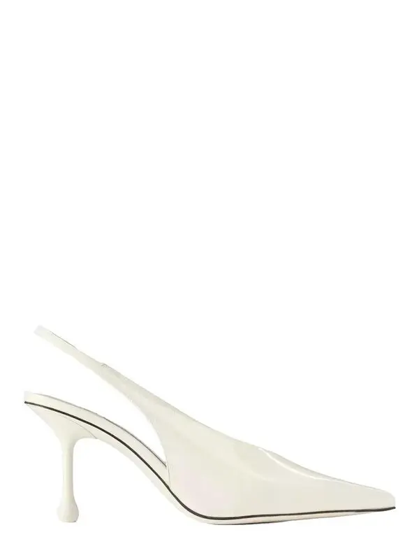 JIMMY CHOO Isa 80 Pointed Slingback Pumps - White