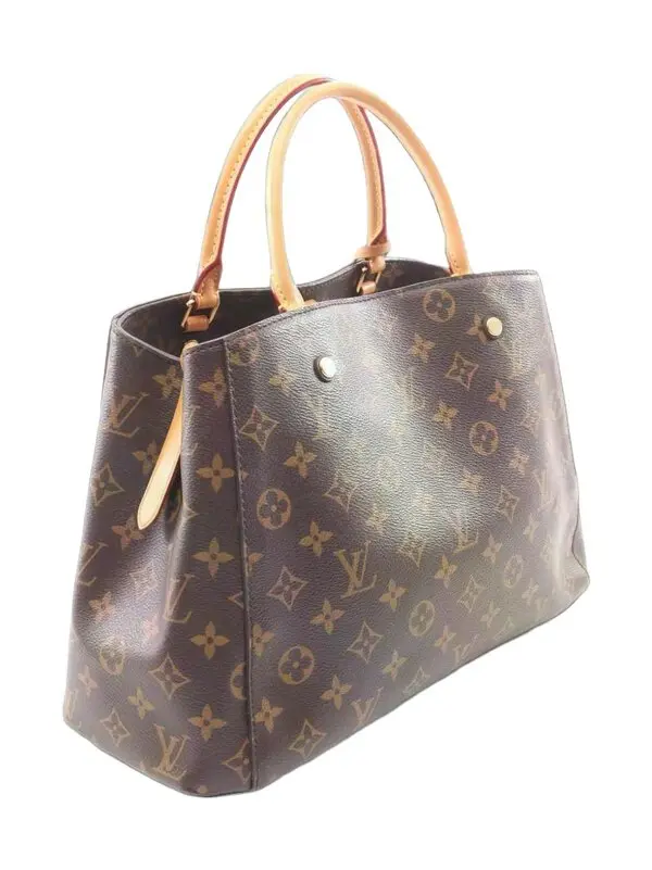 LOUIS VUITTON Monogram Montaigne Tote Bag - Brown