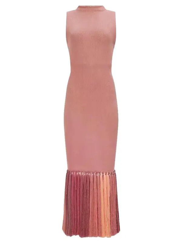 Aje Sofina Tassel-trim Dress - Pink