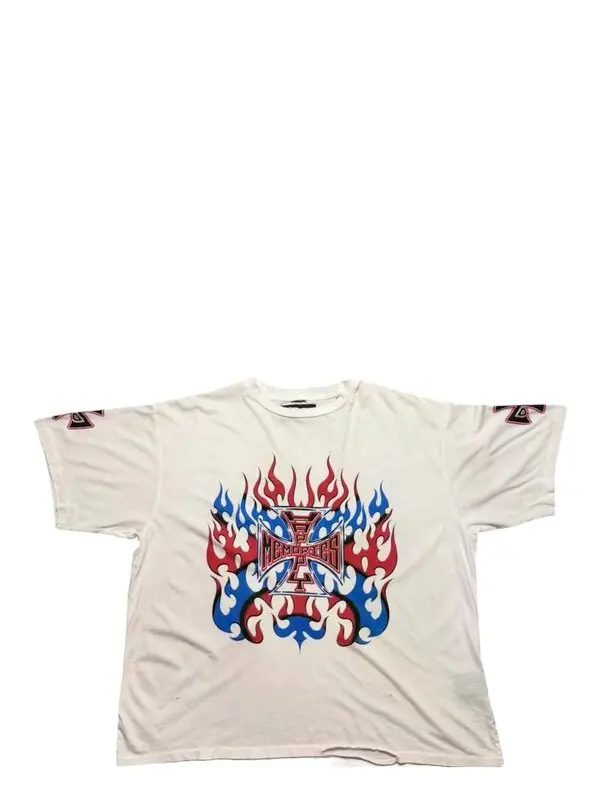 HMDD Graphic-print Distressed T-shirt - Neutrals