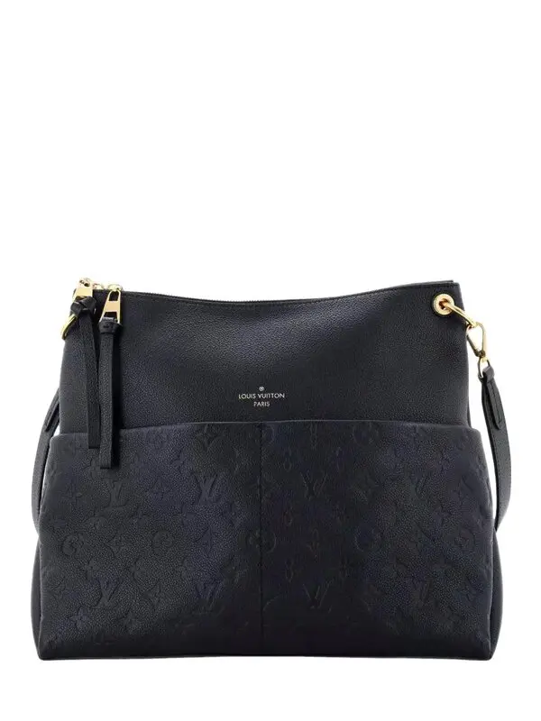 LOUIS VUITTON Monogram Empreinte Leather Hobo Bag - Black