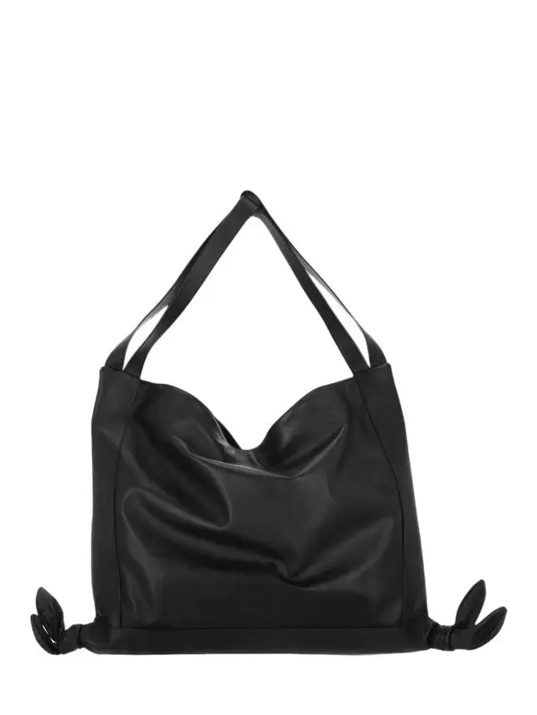 Hereu Knot-detail Leather Tote Bag - Black