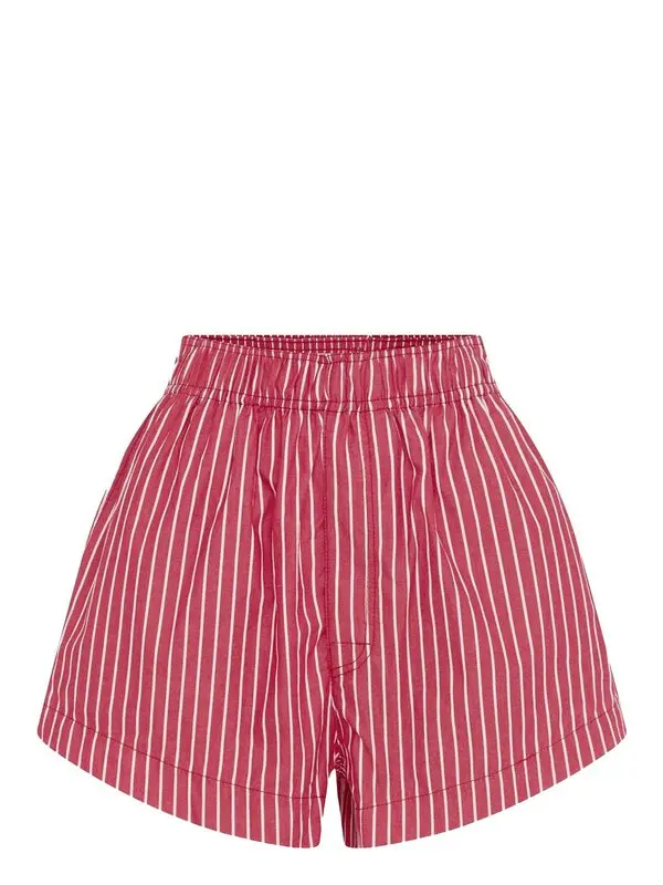 ROWIE Rocco Stripe Boxer Shorts - Cherry Red
