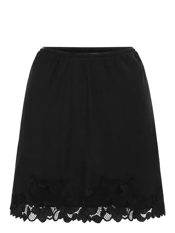 ROWIE Mina Silk Mini Skirt - Noir