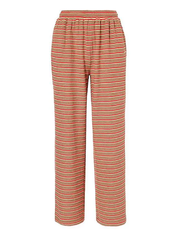 SISTERS & SEEKERS Striped Stretch-jersey Jogging Bottoms - Red