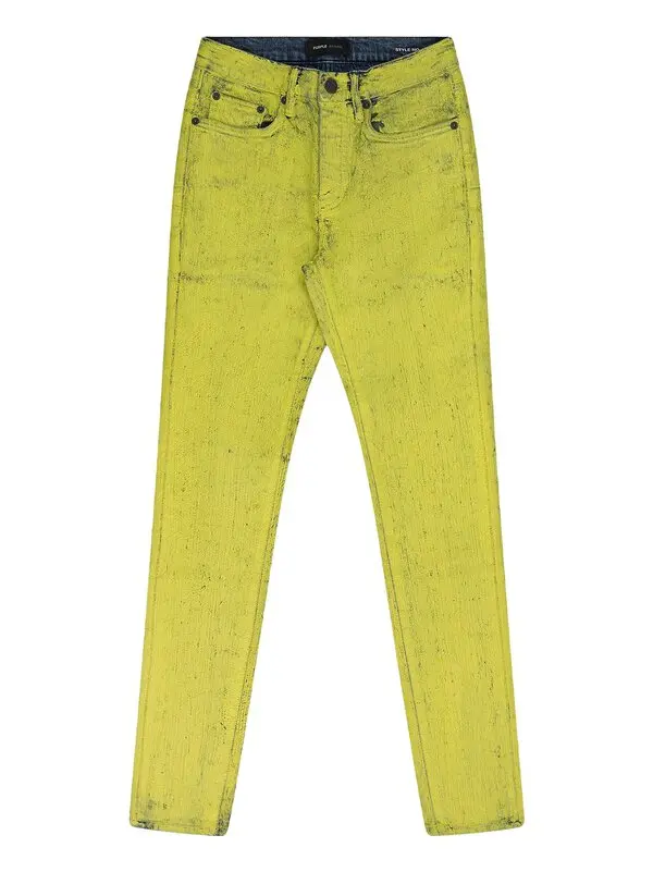 PURPLE BRAND Sulphur Skinny Paint Job Jeans - Green