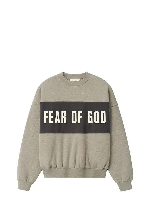 Fear Of God Cropped Relaxed Panelled Sweatshirt - Grey