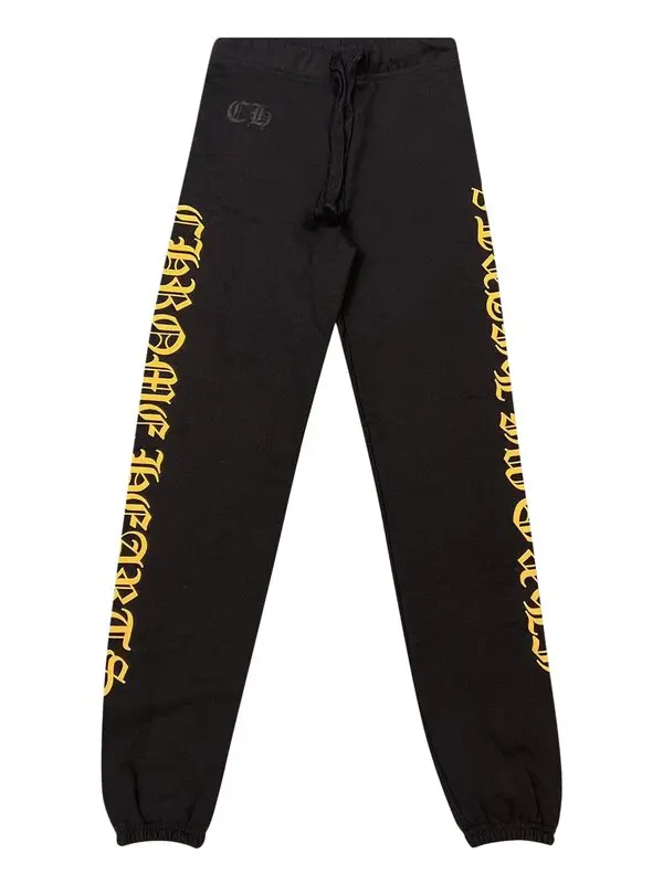 Chrome Hearts Script Letter Sweatpants /yellow - Black