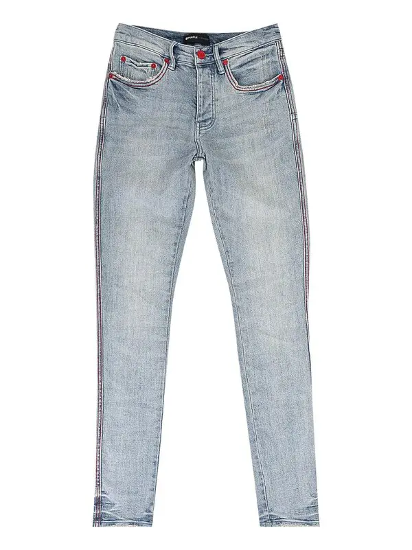 PURPLE BRAND Light Red Pop Jean Skinny Jeans - Blue