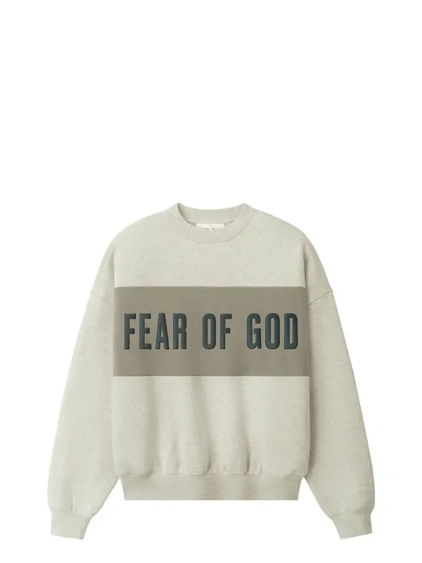 Fear Of God Cropped Relaxed Panelled Sweatshirt - Grey