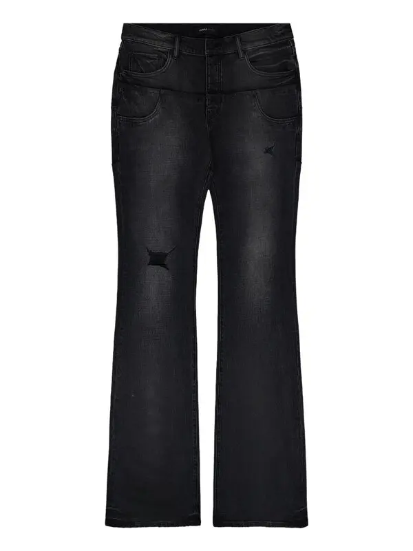 PURPLE BRAND Onyx Coated Double Waist Trousers - Black