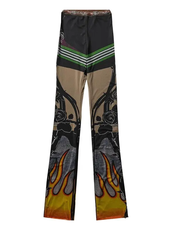 Ottolinger Polo Print Mesh Pants - Black