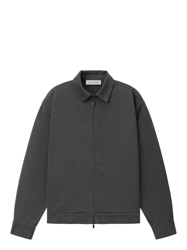 Fear Of God Cotton Twill Work Jacket 'iron - Grey