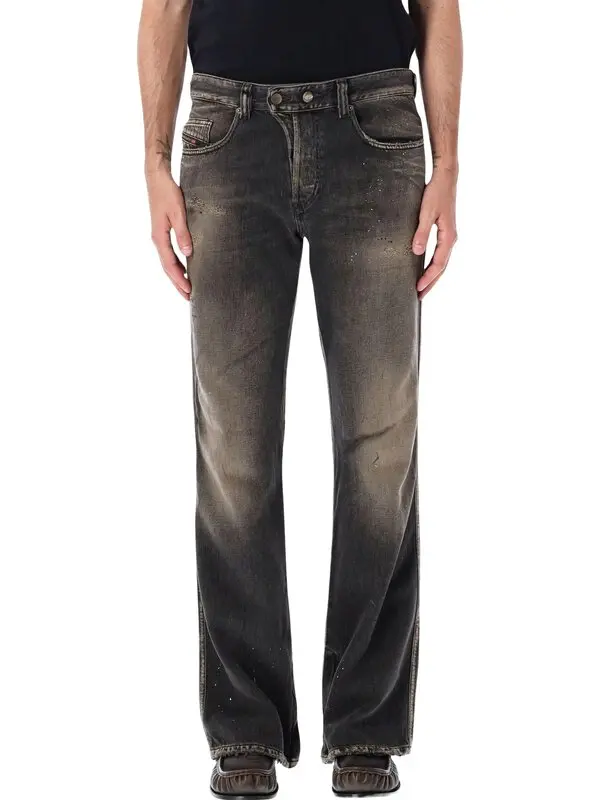 DIESEL® Distressed Straight-leg Jeans - Nero